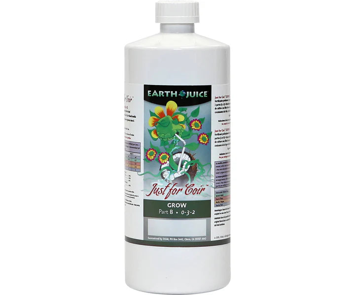 Earth Juice Just for Coir Grow Part B™ Quart – The Growers Depot